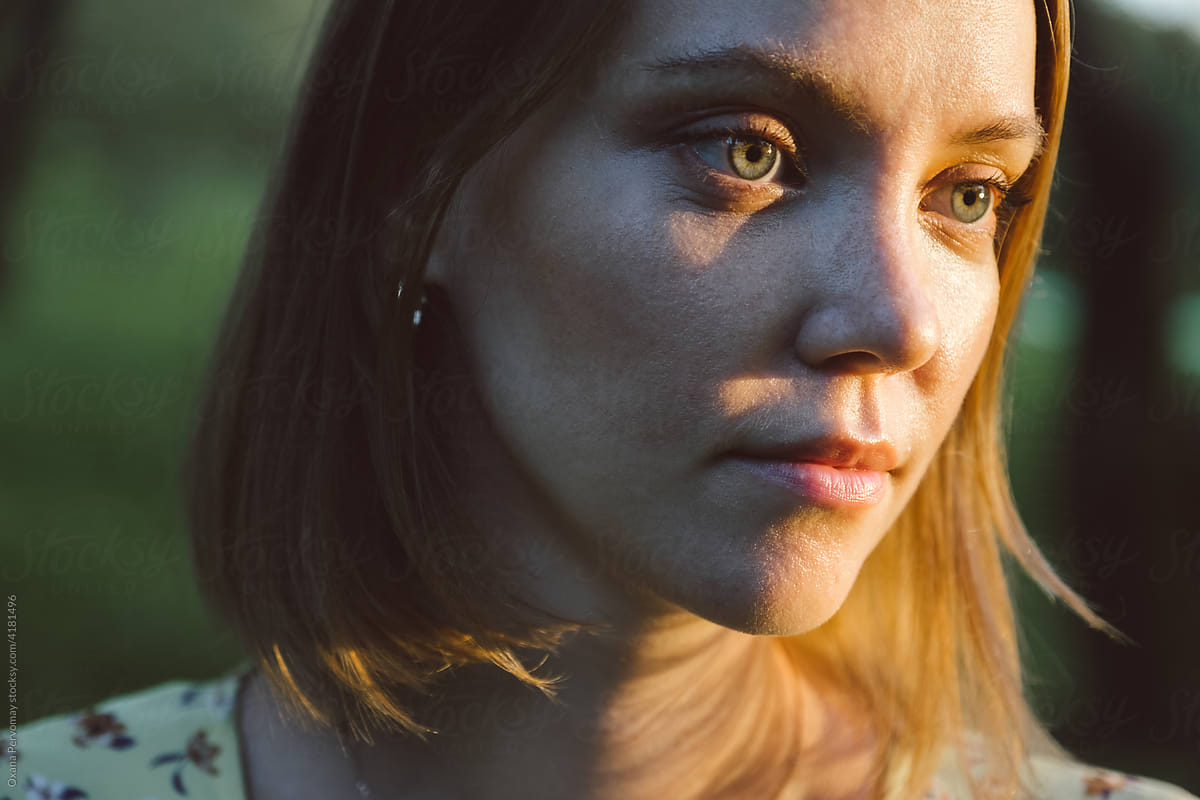 "Portrait In Sunset Light" by Stocksy Contributor "Oxana Pervomay ...