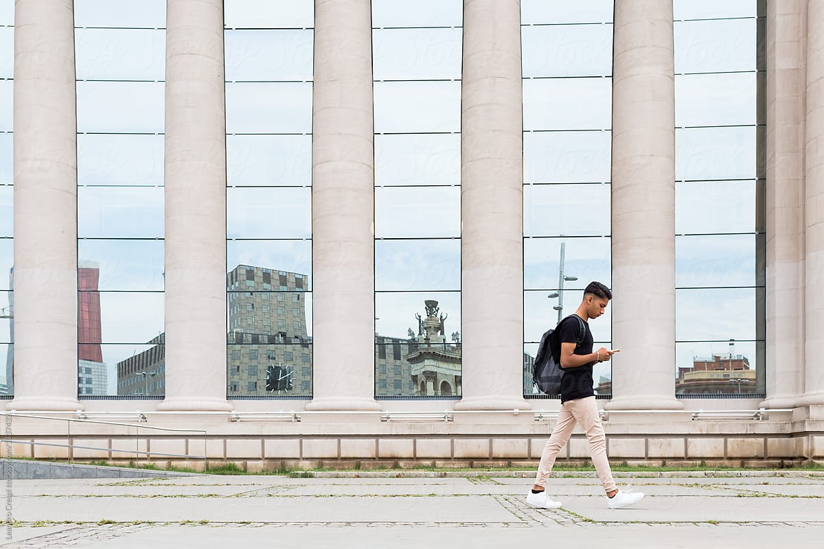 "Man Searching Location In A Map App" by Stocksy Contributor "Leandro ...