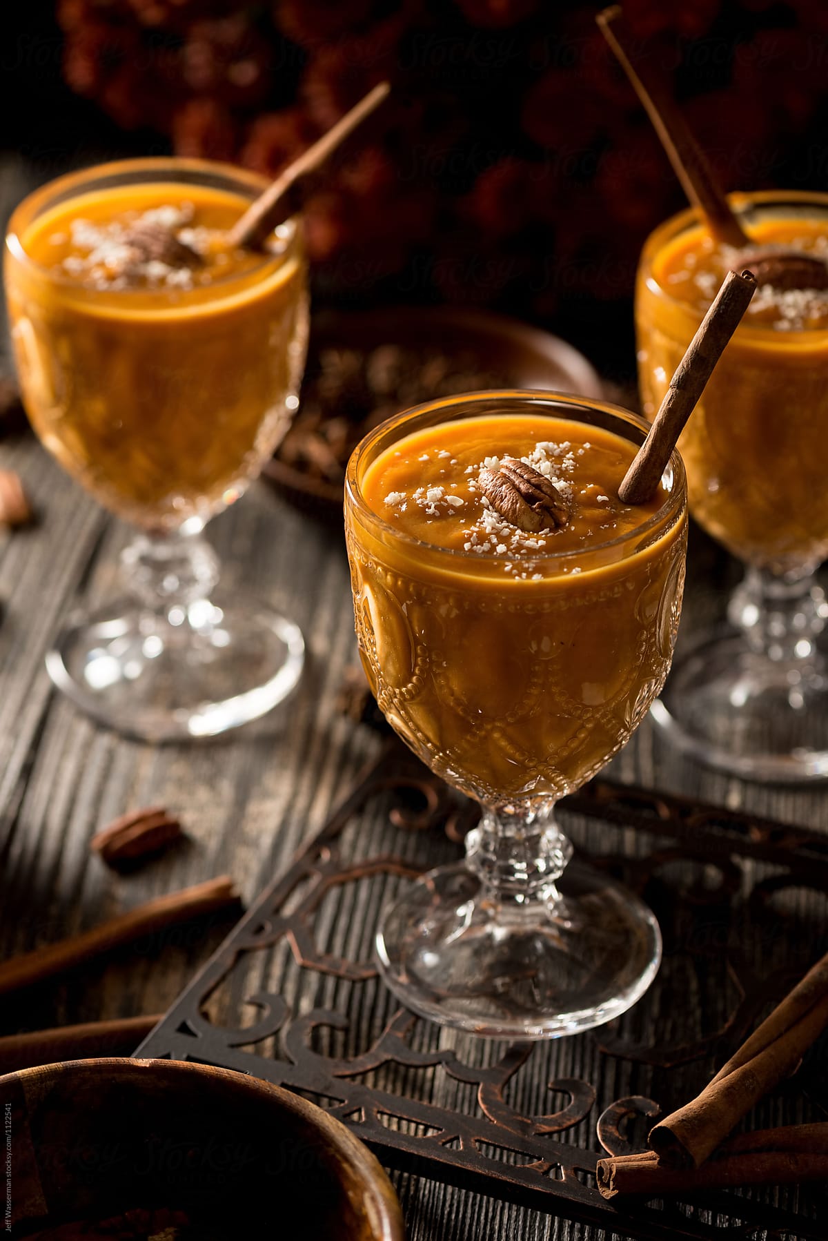 "Pumpkin Smoothie In Rustic Setting" by Stocksy Contributor "Jeff ...