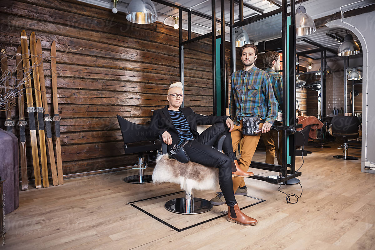 "Confident Male And Female Hairdressers At Beauty Salon" by Stocksy ...