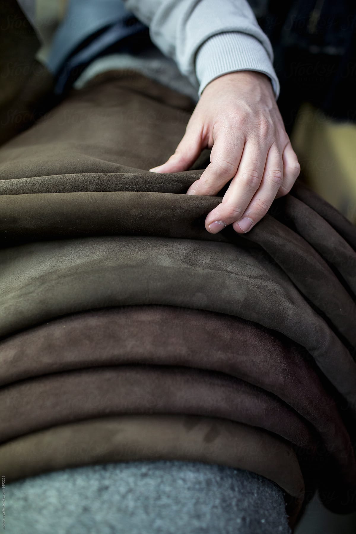 "Craftsman Arranges Pieces Of Leather" by Stocksy Contributor "Michela ...