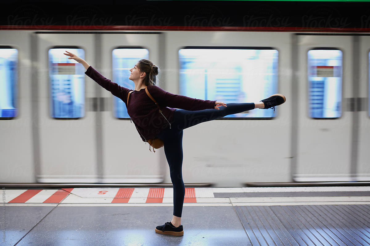 "Young Woman Performing A Ballet In The Subway Station" by Stocksy ...