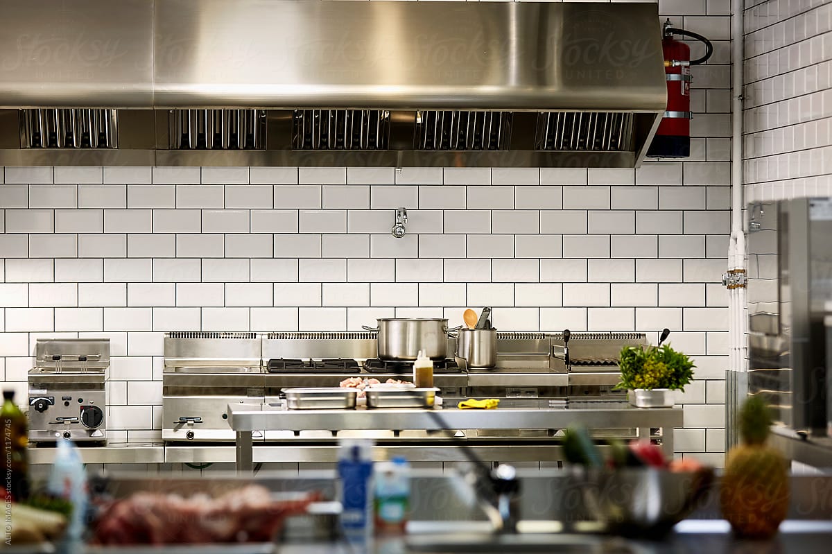 "Interior Of Commercial Kitchen" by Stocksy Contributor "ALTO IMAGES ...