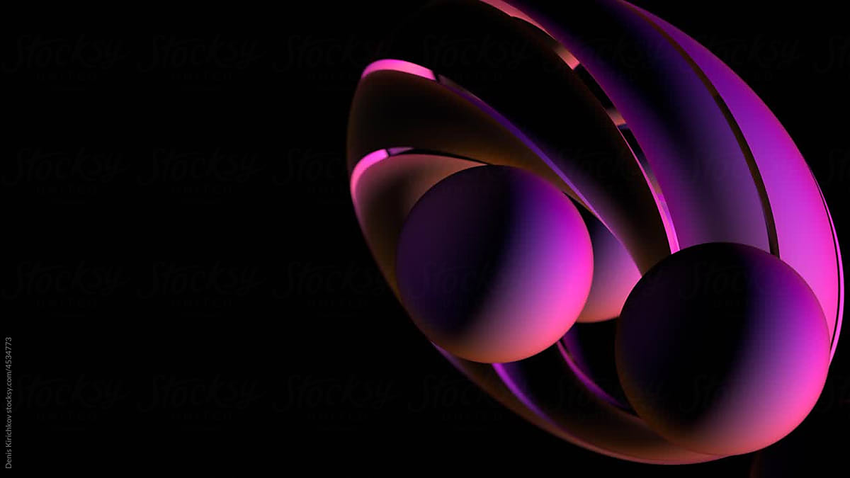 "Torus And Six Spheres. Pink Light." by Stocksy Contributor "Denis ...
