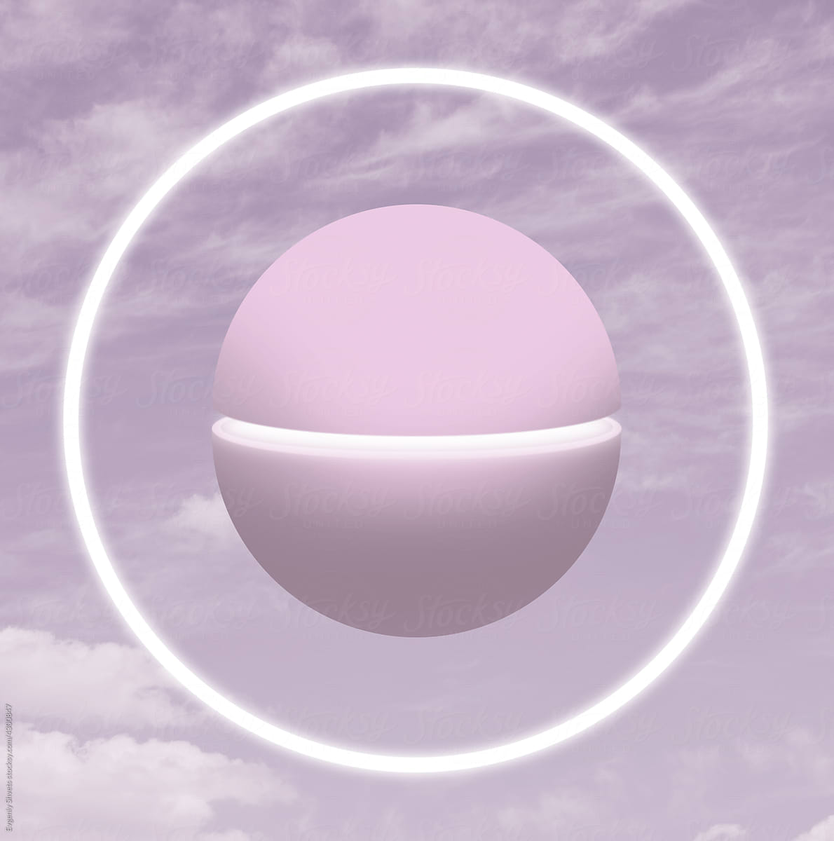"Divided Sphere Against Sky" by Stocksy Contributor "Evgeniy Shvets ...