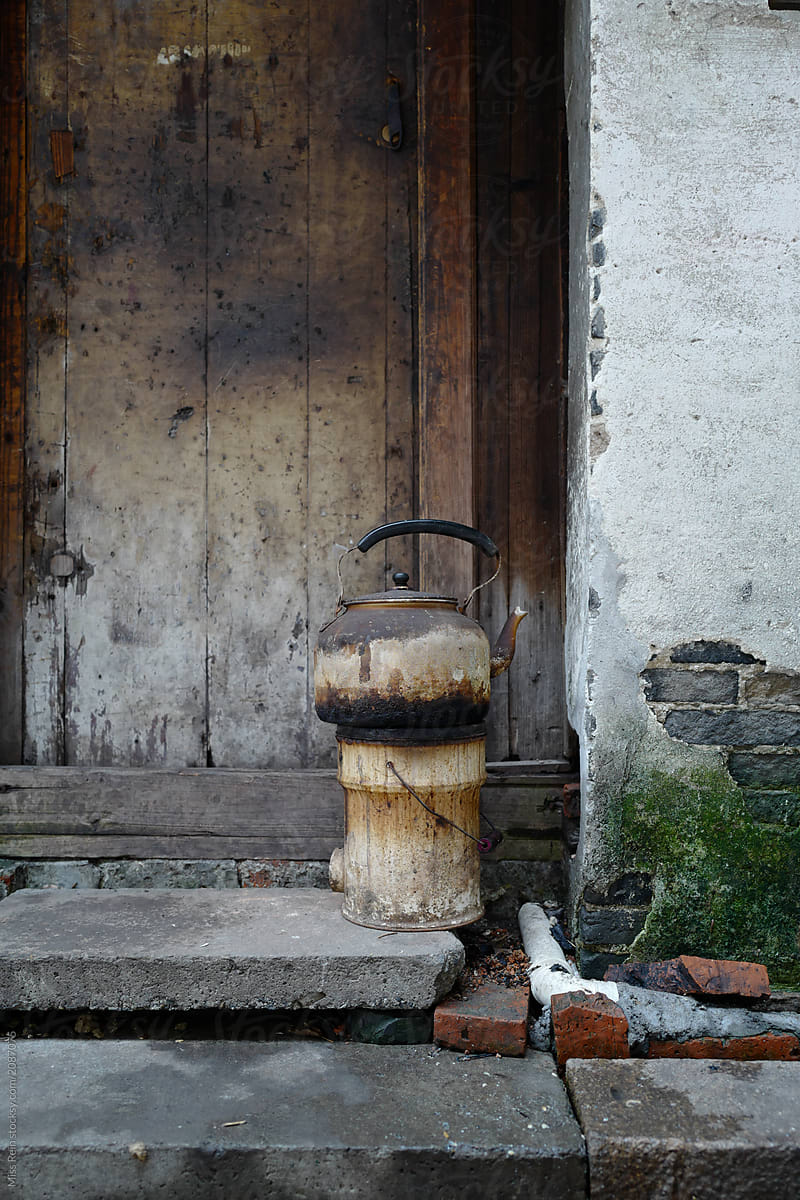 "Vintage Stove Boiling Water At The Door" by Stocksy Contributor "Rein ...