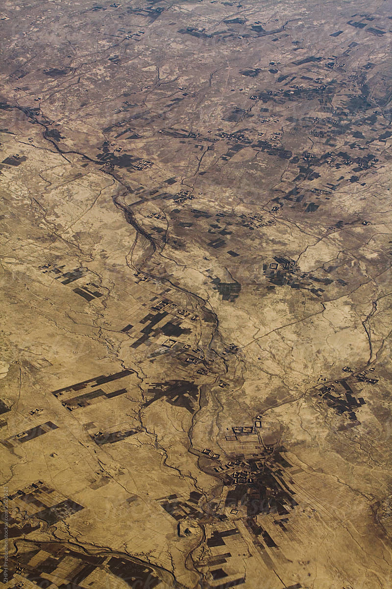 "Dry Farm Lands From Air" by Stocksy Contributor "Artem Zhushman" - Stocksy