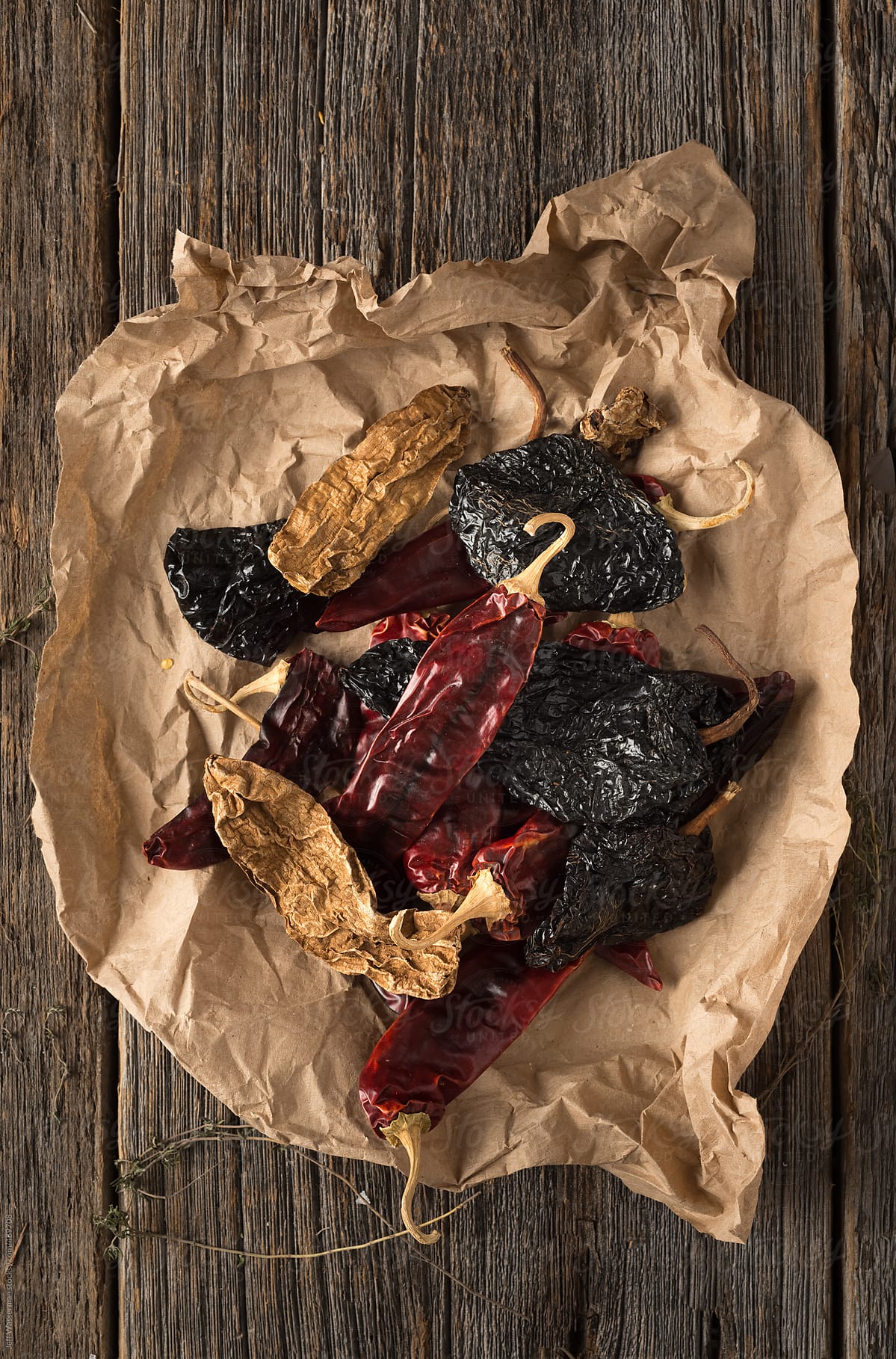 Mexican Food Ingredients Ancho Chipotle Guarjillo Chile Peppers Mexican Food Ingredients Ancho Chipotle Guarjillo Chile Peppers