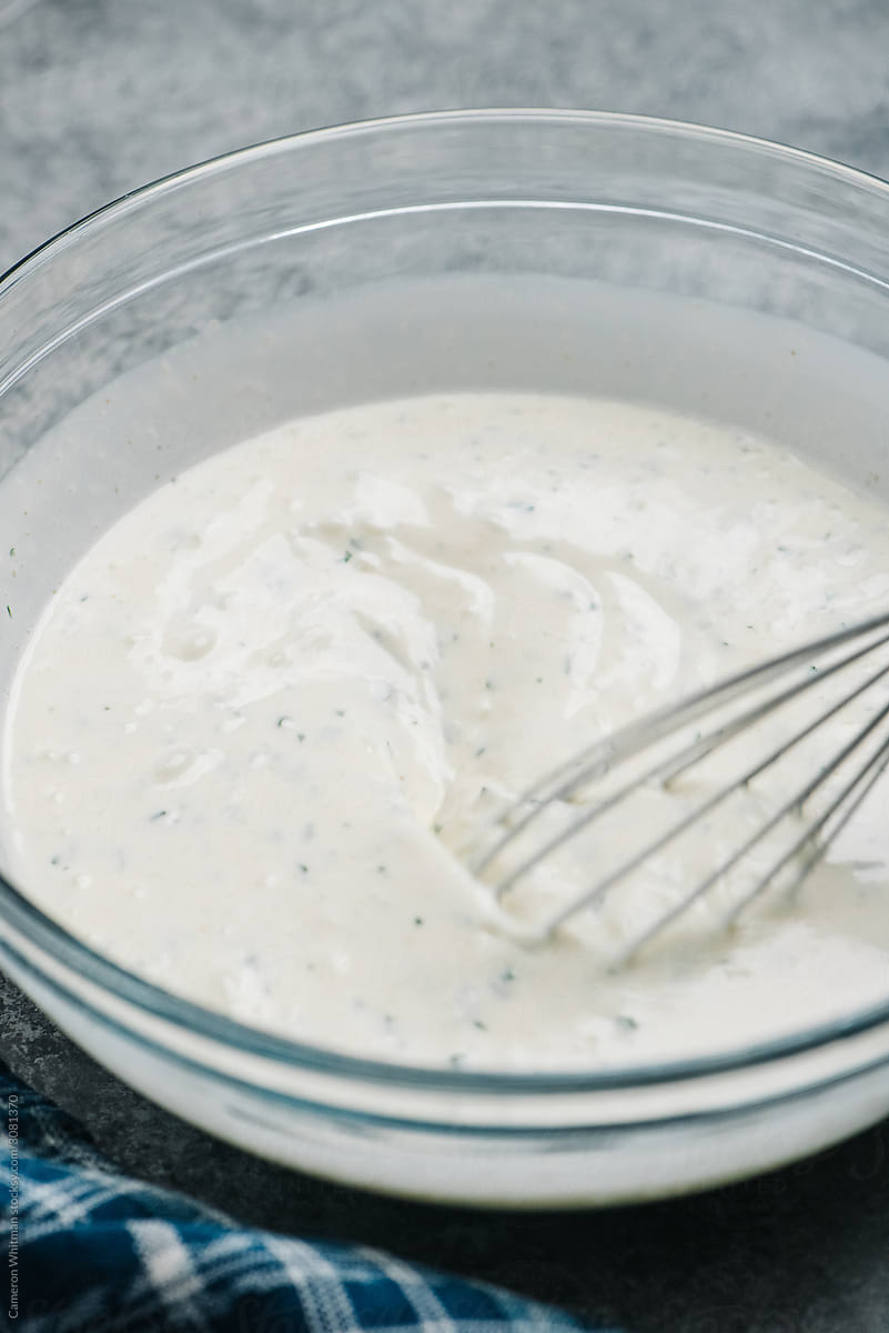 "Freshly Made Ranch Dressing In A Mixing Bowl" by Stocksy Contributor ...