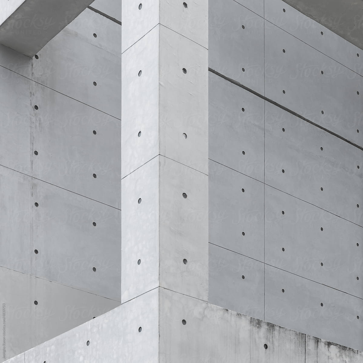 The surface of a concrete building. - Stock Image - Everypixel