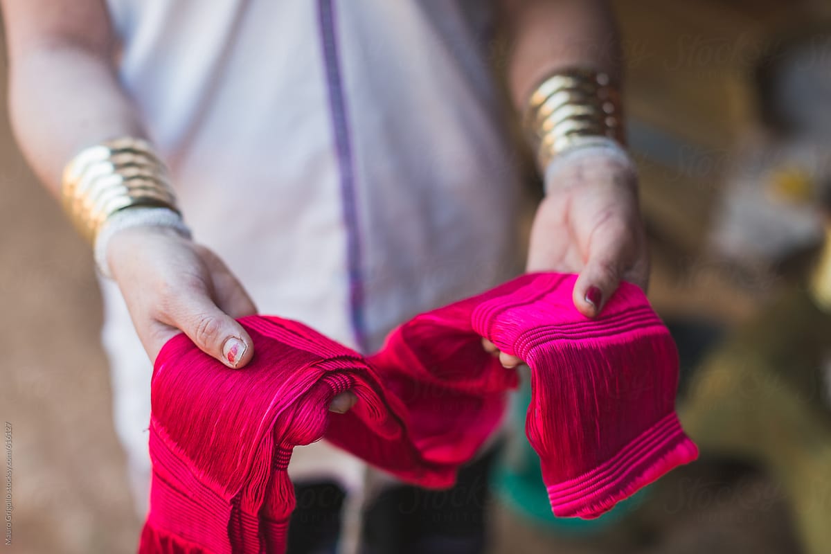 "A Woman Showing A Silk Handmade Scarf" by Stocksy Contributor "Mauro ...