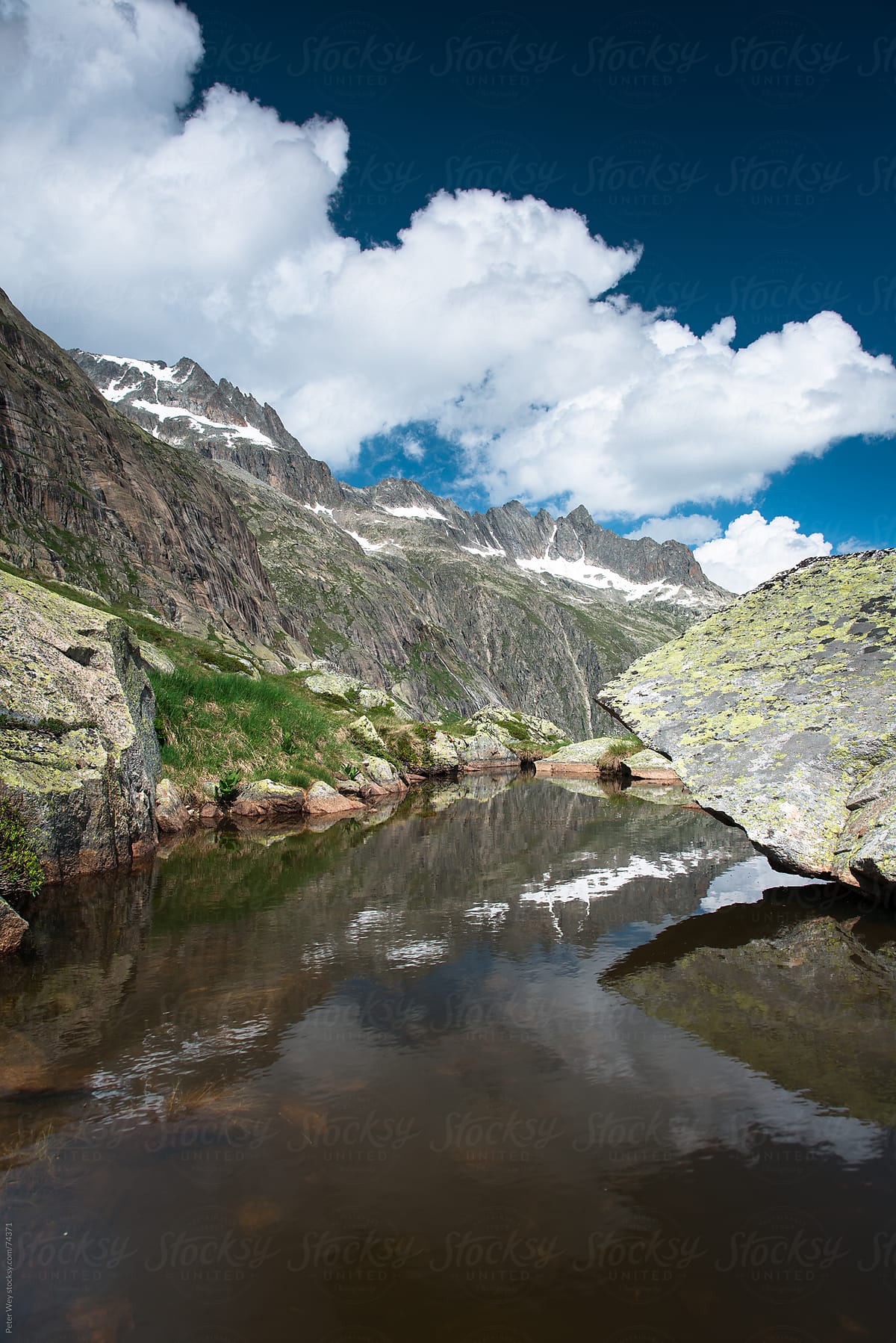 "Mountain Lake At Lauteraar" by Stocksy Contributor "Peter Wey" - Stocksy