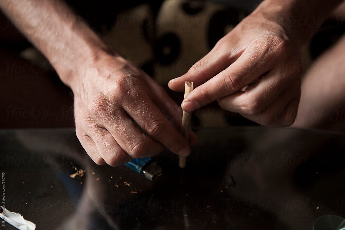 "Close Up Of Hands Of A Man Making A Joint." by Stocksy Contributor ...