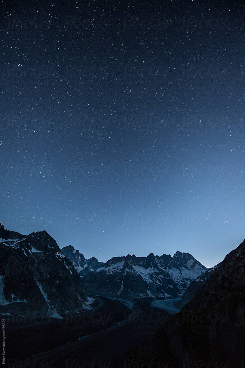 "Nightscape From SAC Lauteraar Mountain Hut" by Stocksy Contributor ...