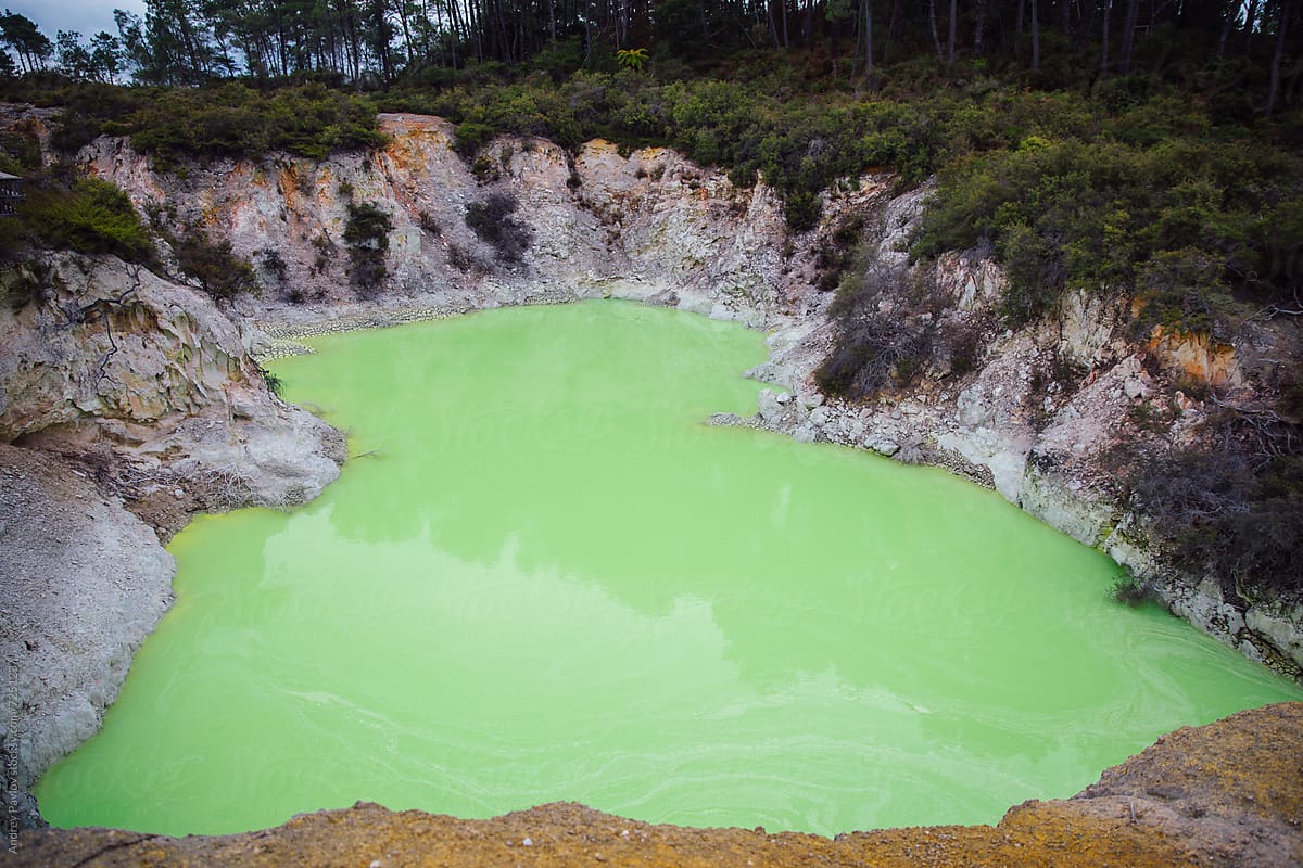 "Waiotapu Devil's Bath Lake" by Stocksy Contributor "Andrey Pavlov ...