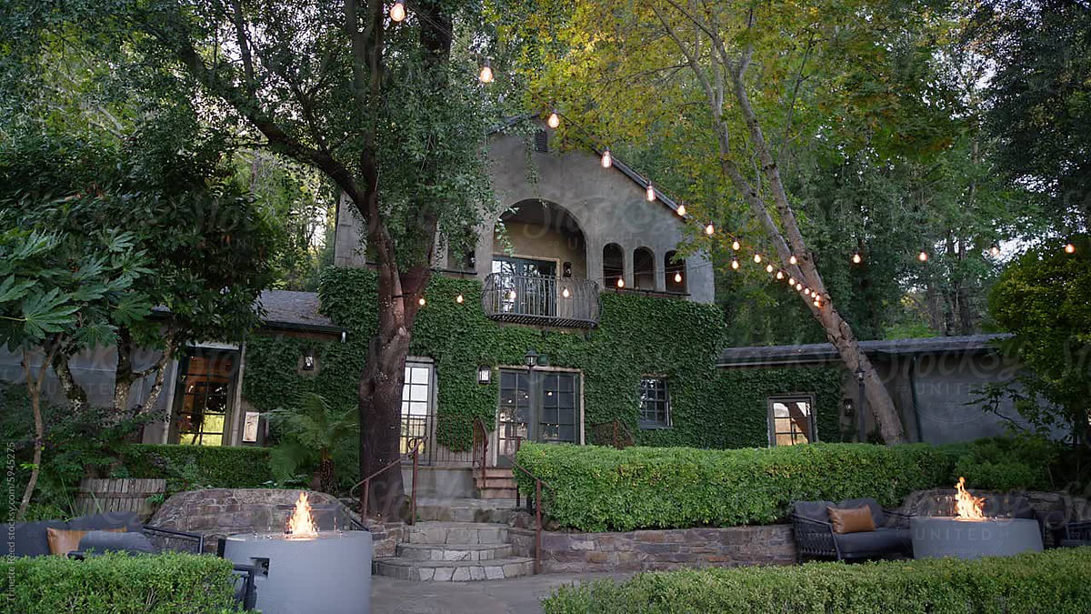 "Boutique Hotel Outdoors With Fire Pit" by Stocksy Contributor ...