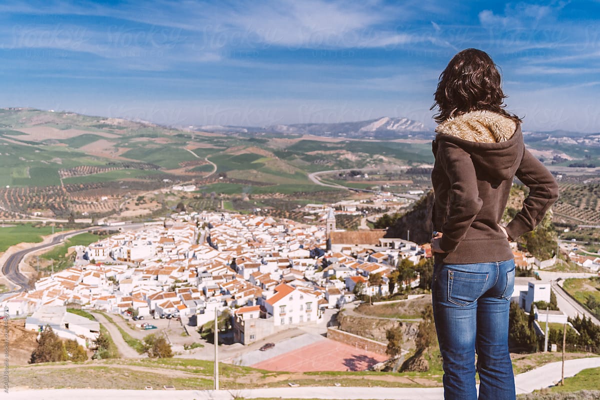 "Girl Looking A Village From Top" by Stocksy Contributor "ACALU Studio ...