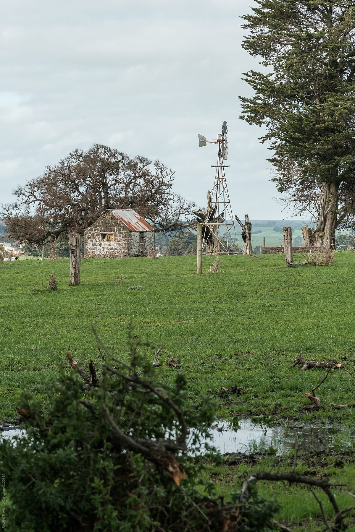 "Old Farm Shed And Water Tank" by Stocksy Contributor "Rowena Naylor ...