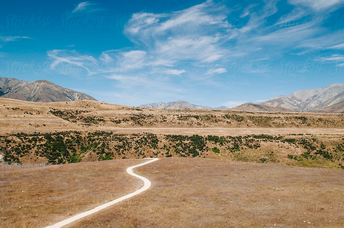 "Cirrus Cloud Above Barren Ground, New Zealand." by Stocksy Contributor ...