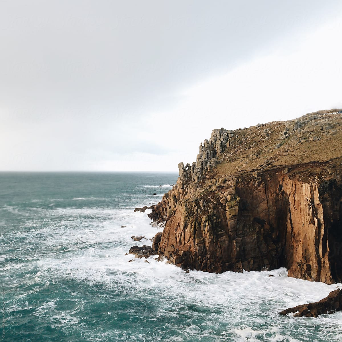 "Cliff At Land's End, Cornwall" by Stocksy Contributor "Kirstin Mckee ...