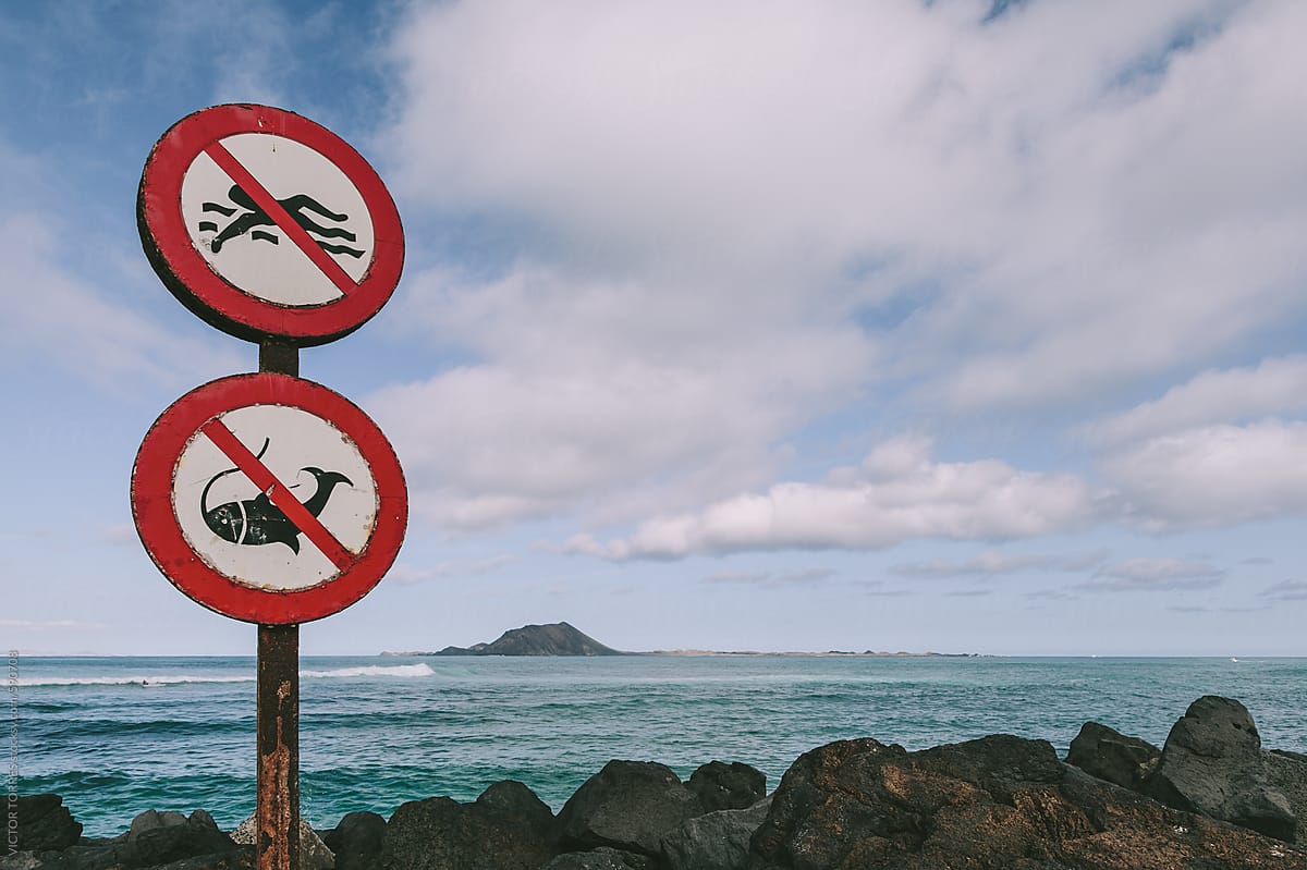 "Rusty Old Signs Besides The Sea" by Stocksy Contributor "VICTOR TORRES ...