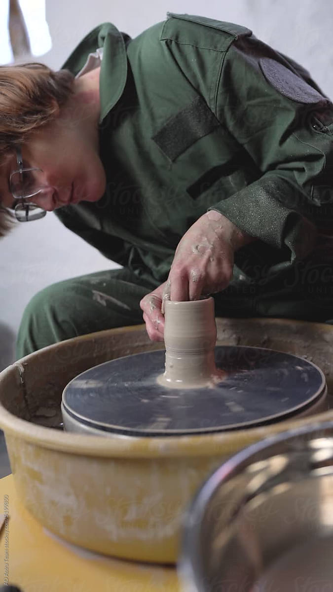 "Potter Accidentally Breaking Their Clay Artwork" by Stocksy ...