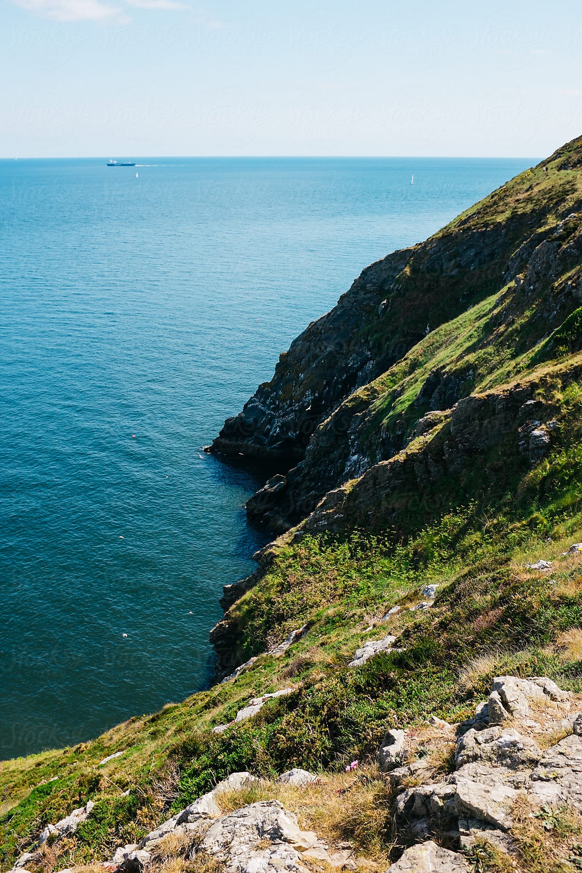 "Cliffs Along Irish Sea In Ireland" by Stocksy Contributor "Jesse ...