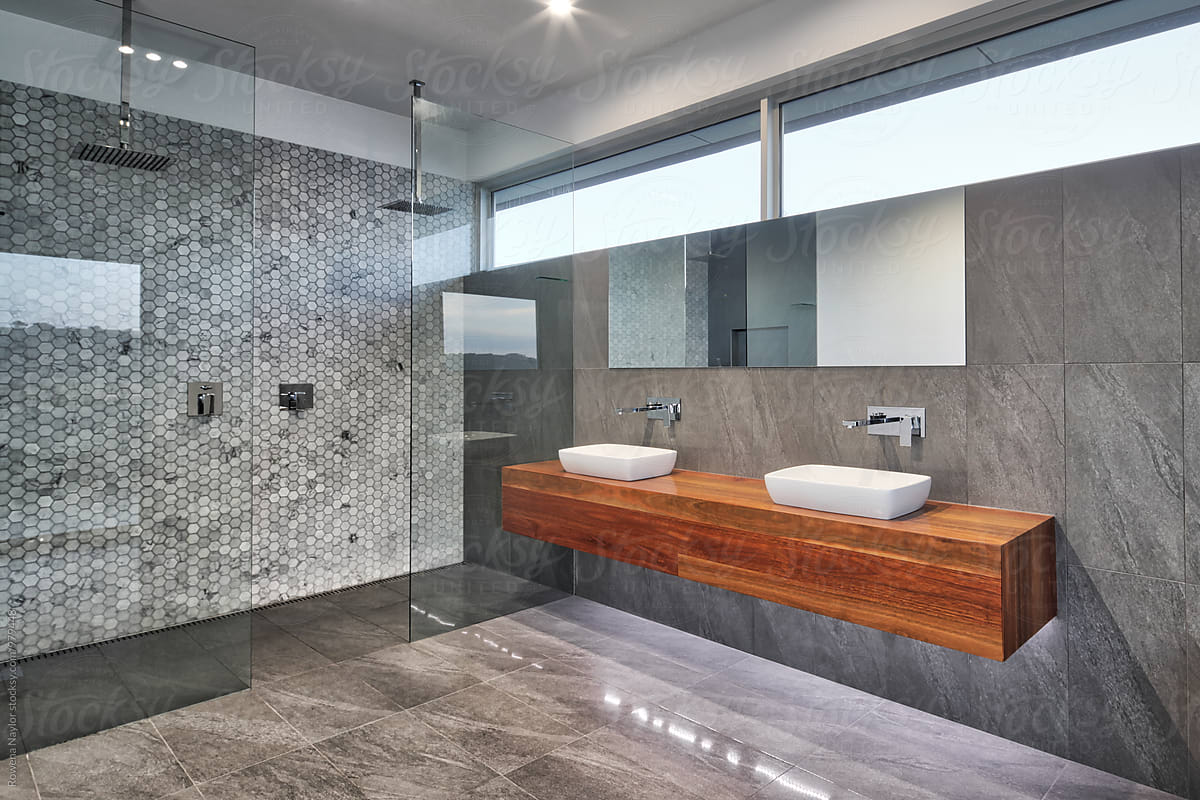 "Modern Bathroom Interior" by Stocksy Contributor "Rowena Naylor" - Stocksy