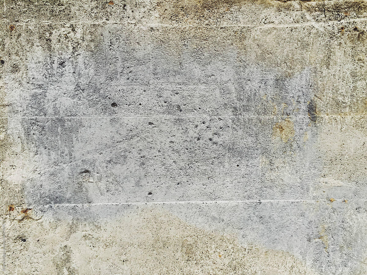 "Grey Paint Covering Graffiti Tag On Worn Concrete Wall" by Stocksy ...