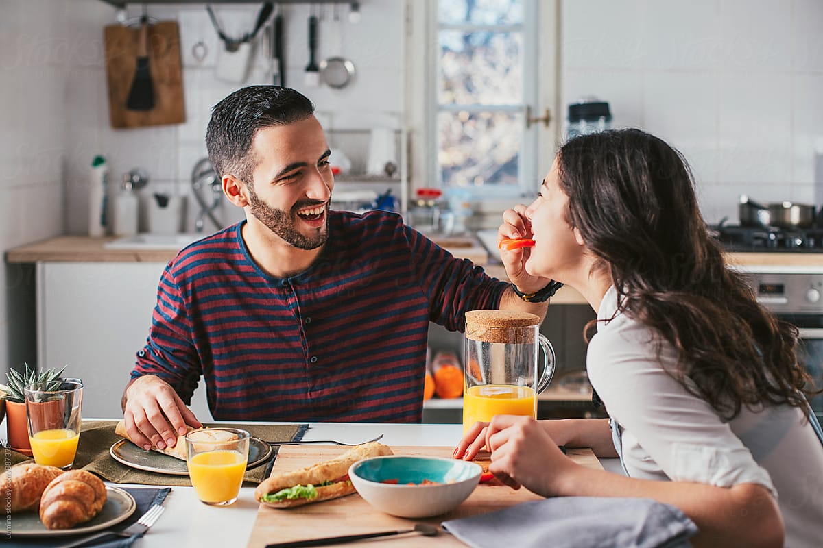 "Couple In Love Having Breakfast" by Stocksy Contributor "Lumina" - Stocksy