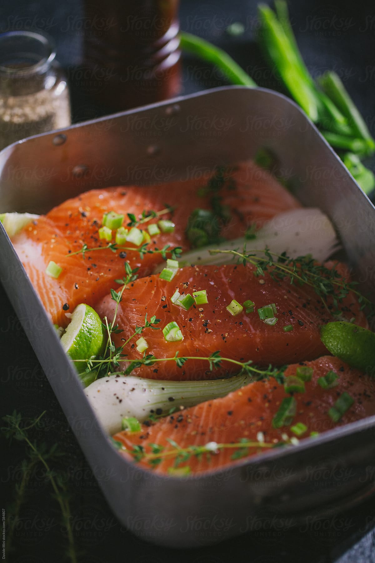 "Fillet Of Salmon Ready To Be Cooked" by Stocksy Contributor "Davide ...