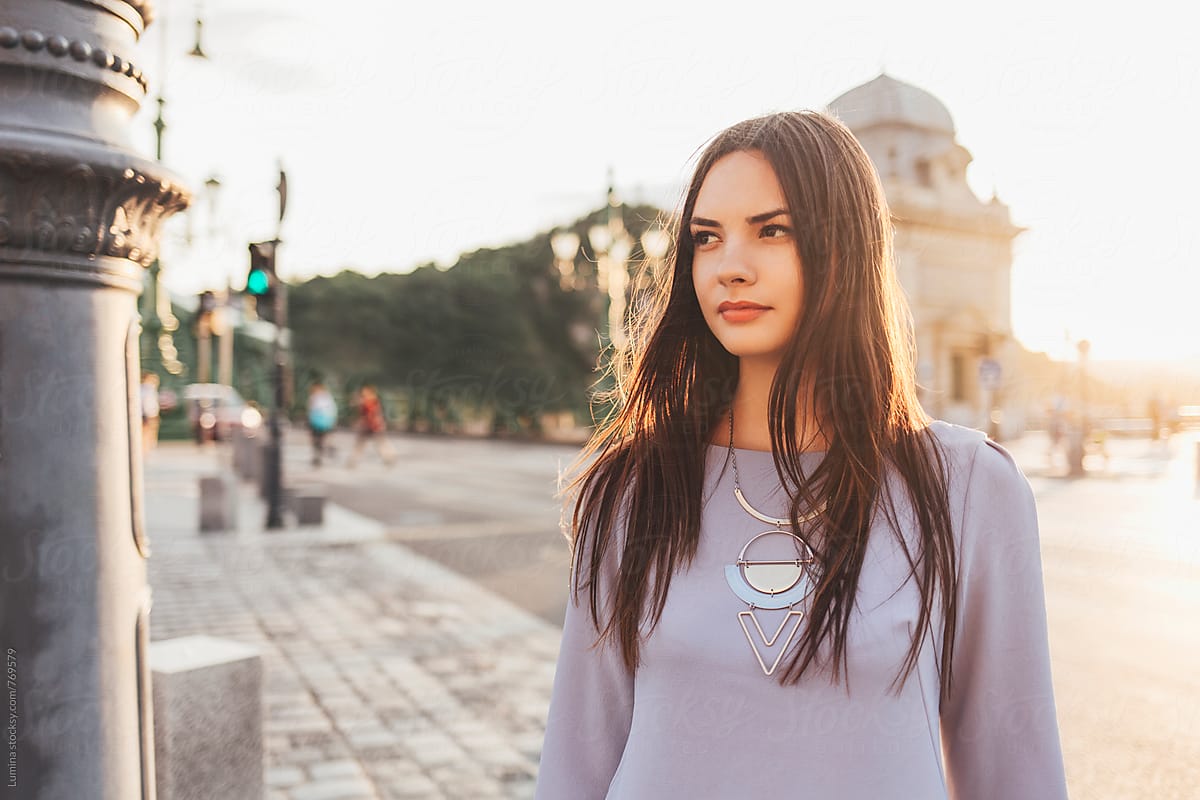"Beautiful Woman On A City Street" by Stocksy Contributor "Lumina ...