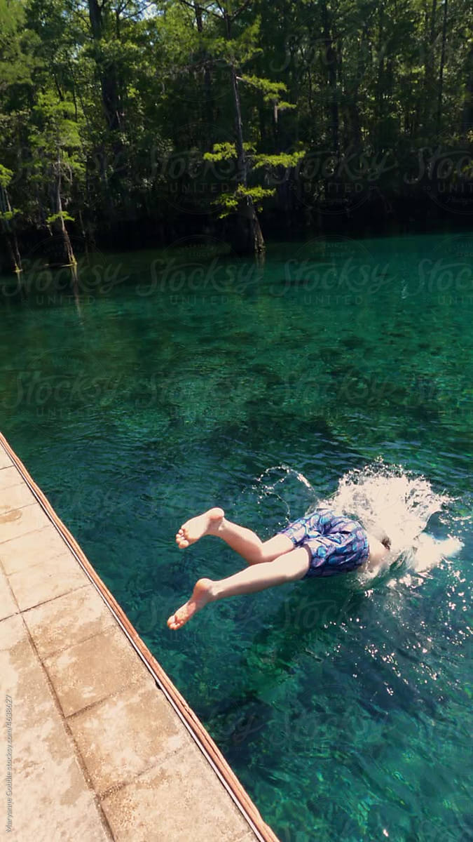 "UGC Of Boy Diving Into Water" by Stocksy Contributor "Maryanne Gobble ...
