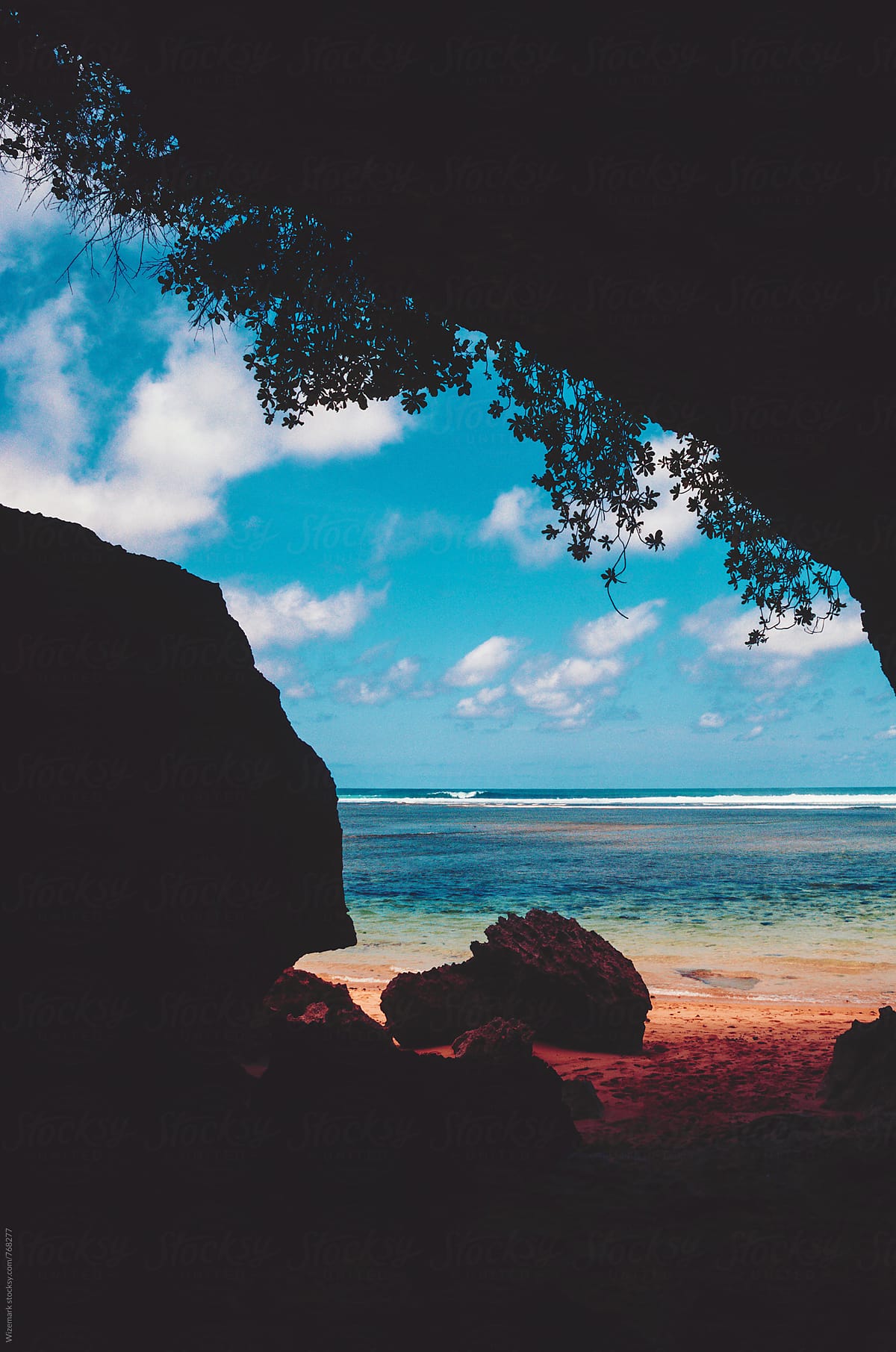 "Exploring The Panoramic And Secluded White Sand Beach Cove" by Stocksy ...