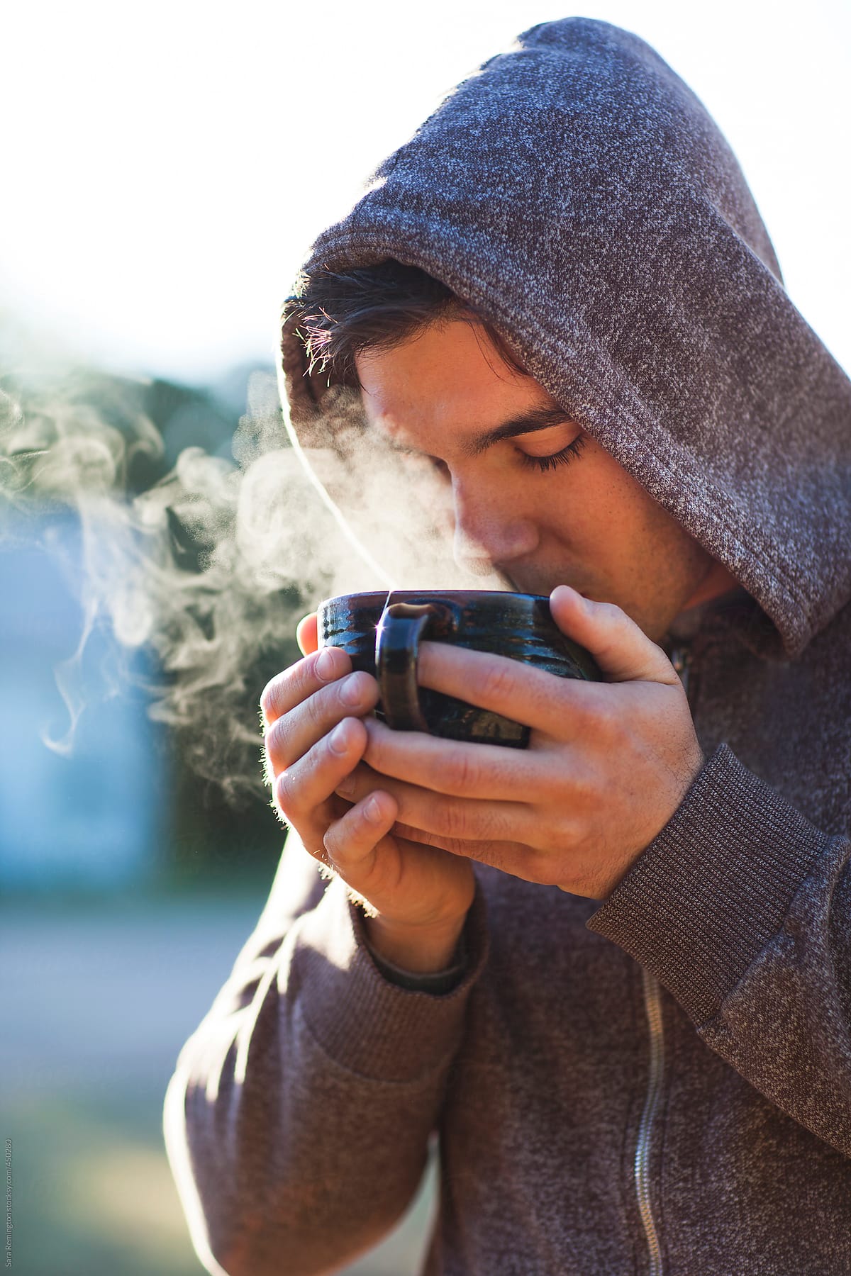 "Man Drinking Hot Tea In The Morning" by Stocksy Contributor "Sara ...