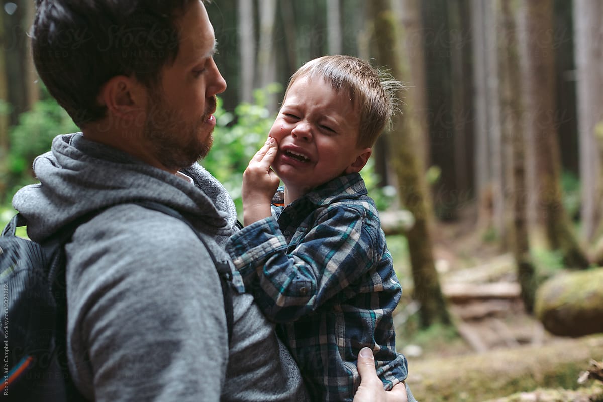 "Young Caucasian Dad Spending Time With Kids Outdoors" by Stocksy ...