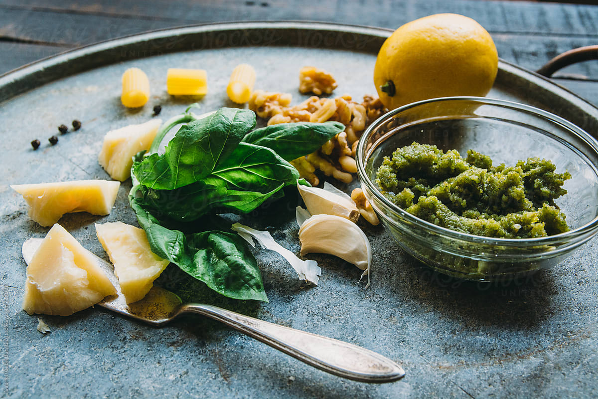 "Pesto Ingredients" by Stocksy Contributor "Gabi Bucataru" - Stocksy