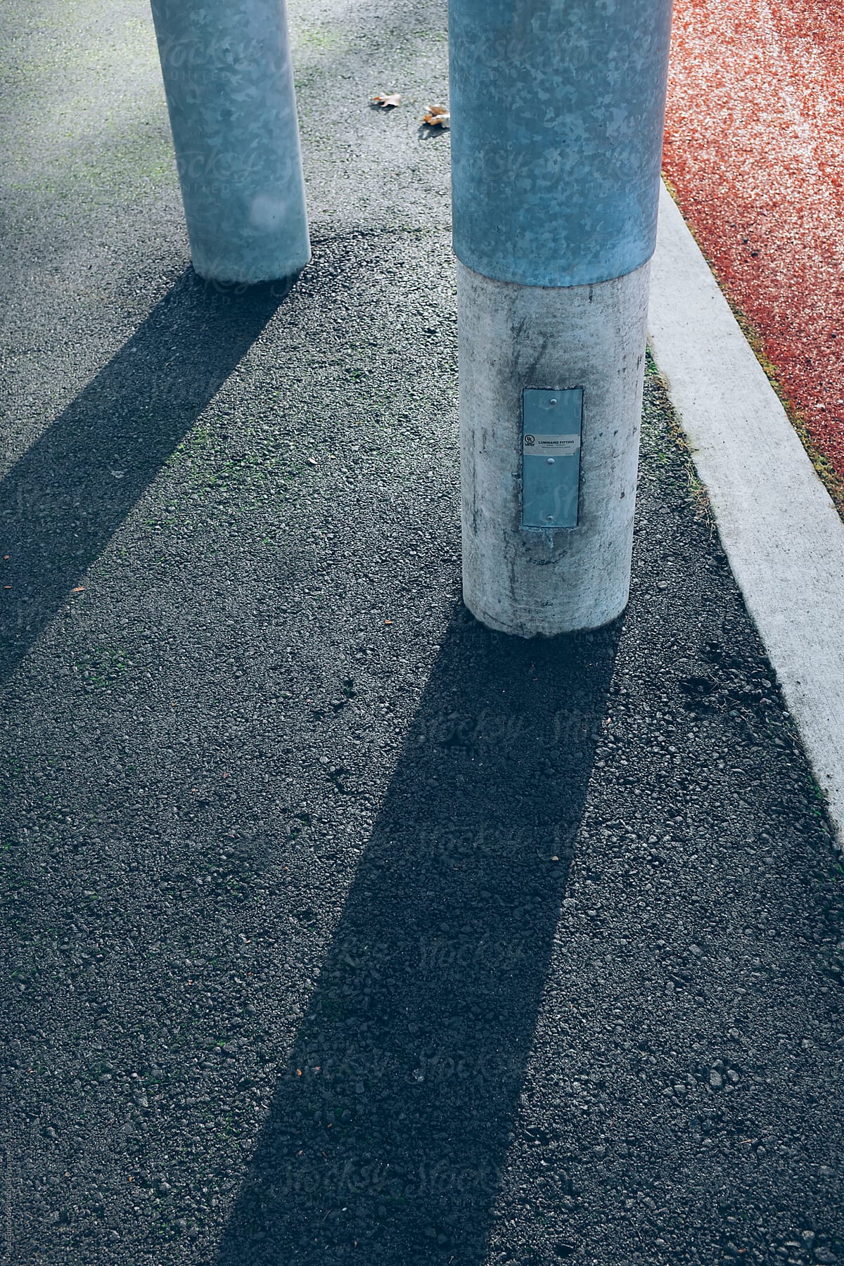 "Detail Of Sport Fields, Boundary Lines And Metal Pole" by Stocksy ...