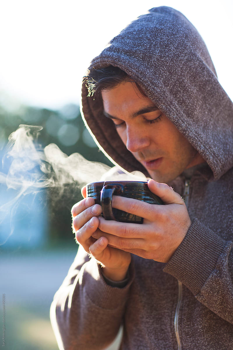 "Man Drinking Hot Tea In The Morning" by Stocksy Contributor "Sara ...