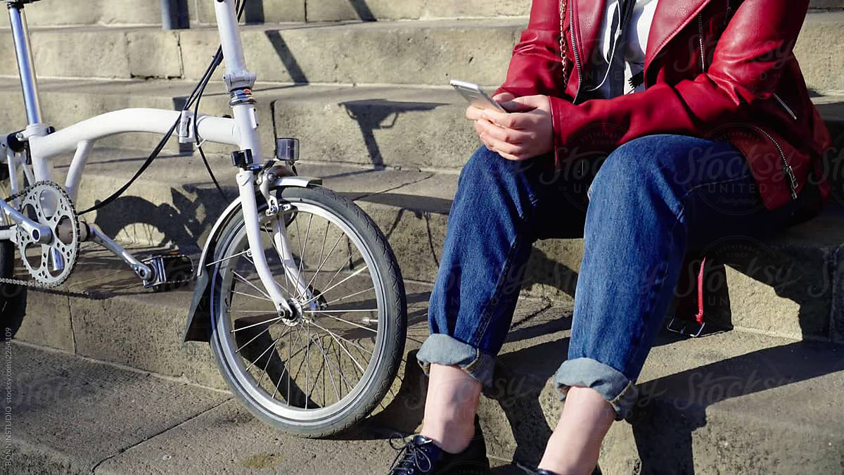 "Plus Size Woman With Her Folding Bike In The City." by Stocksy ...