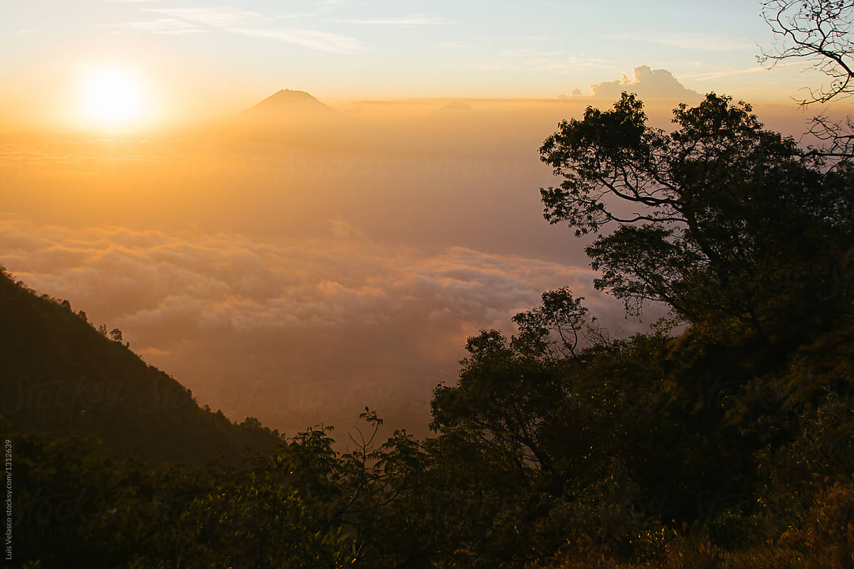 "Sunset From Merbabu Volcano, Indonesia" by Stocksy Contributor "Luis ...