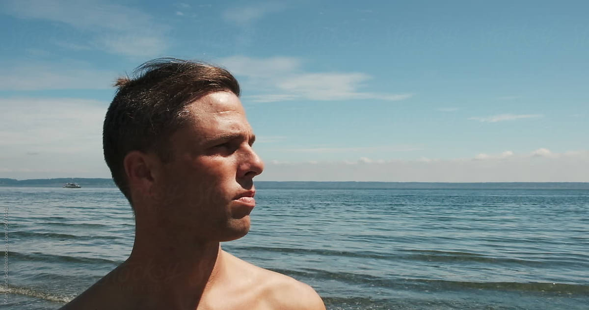 "Man Relaxing On Sunny Beach" by Stocksy Contributor "Maryanne Gobble ...