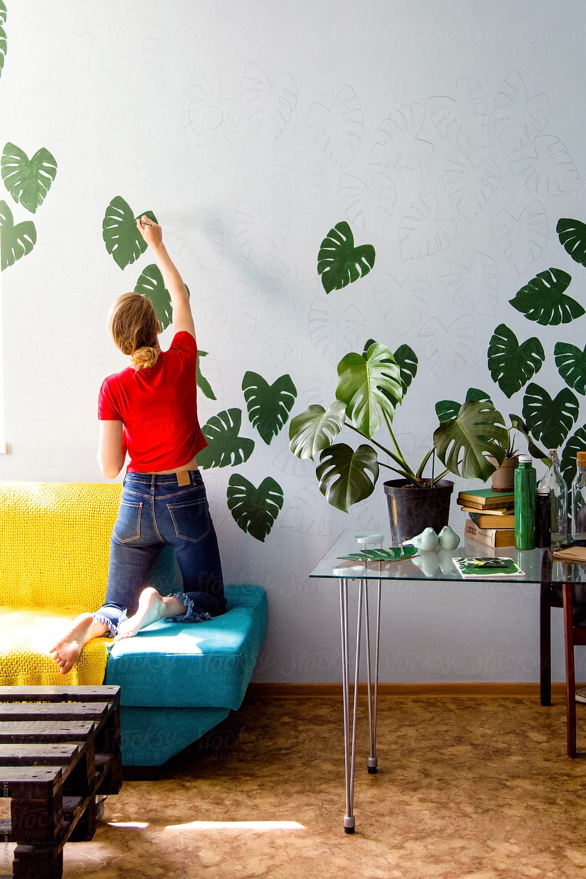 "Girl Drawing On Wall" by Stocksy Contributor "Danil Nevsky" - Stocksy