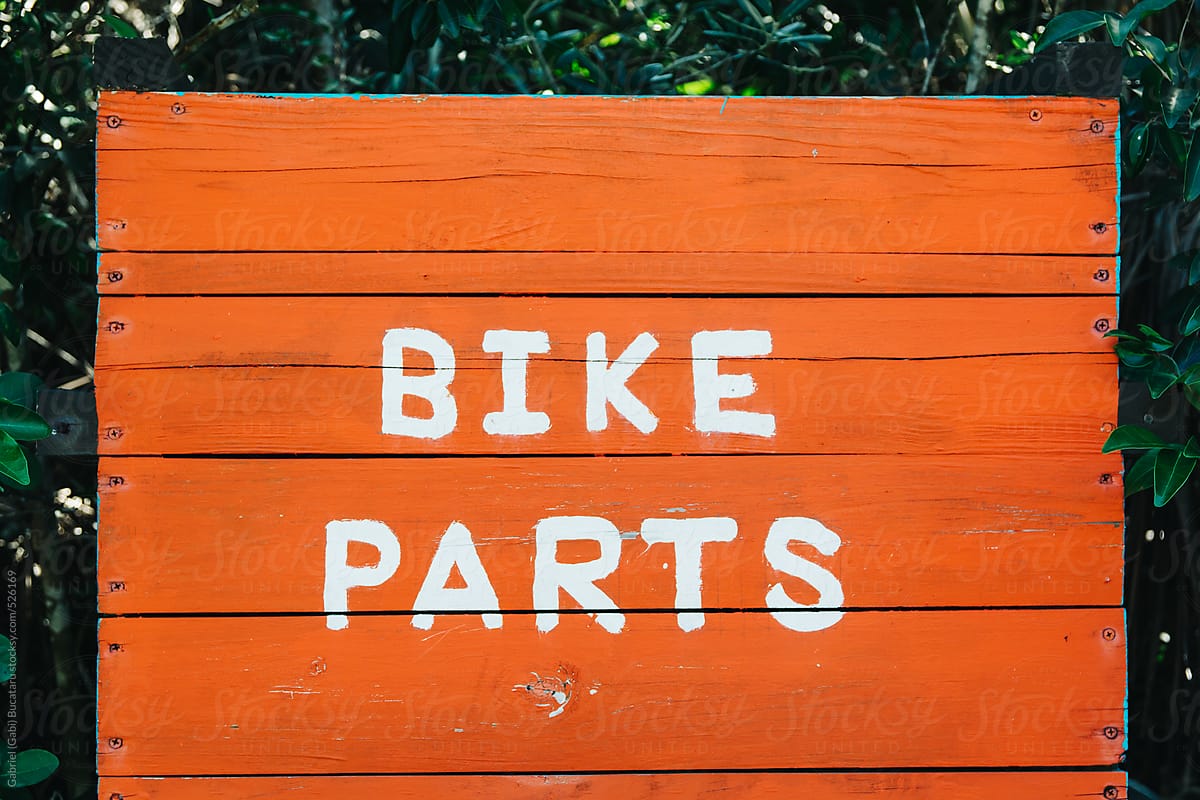"Wooden Crate With Bike Parts Label" by Stocksy Contributor "Gabi ...