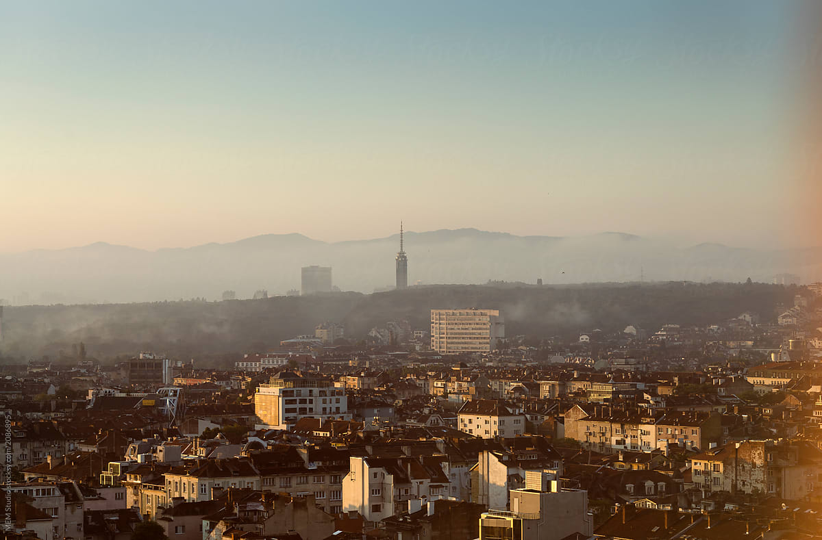 "View Above City Of Sofia Early In The Morning" by Stocksy Contributor ...