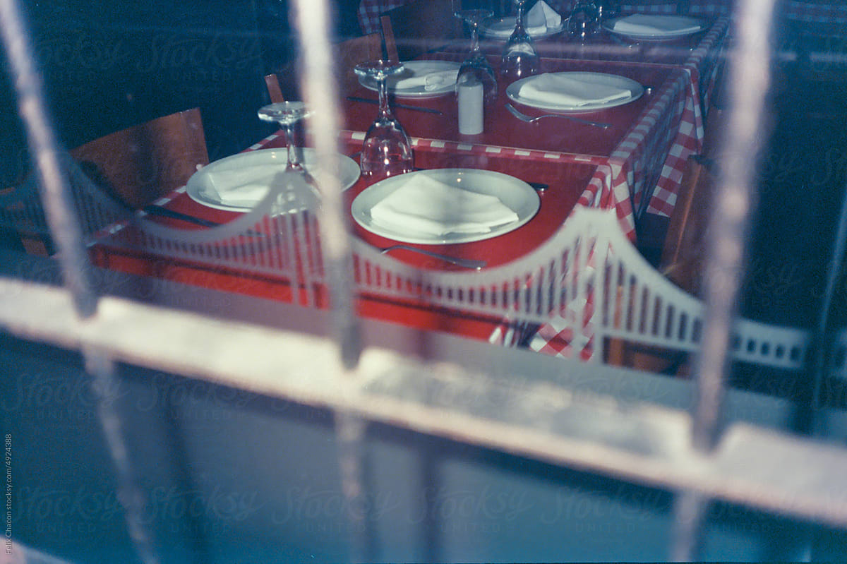"View Of Restaurant Tables With Empty Plates" by Stocksy Contributor ...