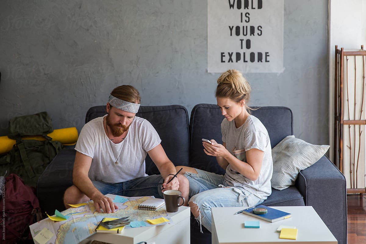 "Cute Couple Planning Their Vacation Together" by Stocksy Contributor ...