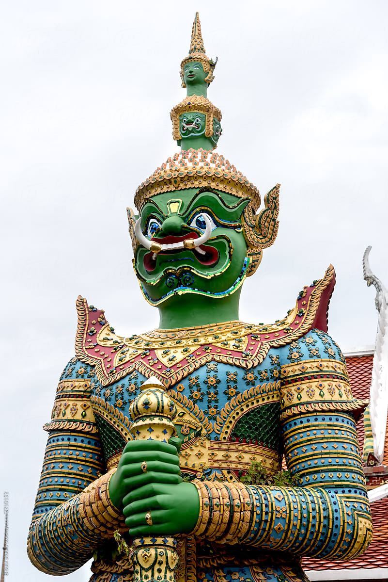 "Statue Of Guardian With Bright Design" by Stocksy Contributor "Bisual ...