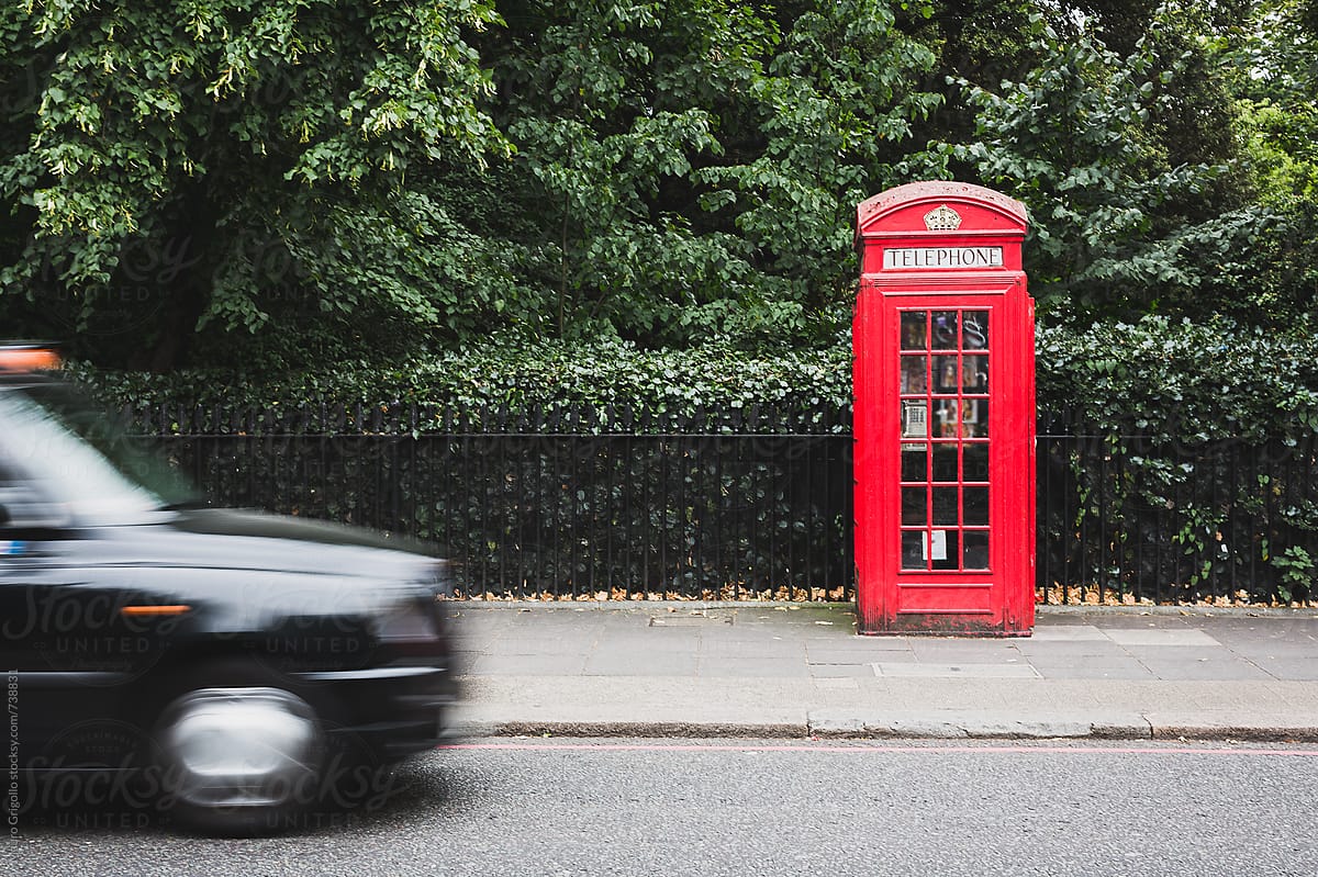 "Telephone Box And A Taxi In London" by Stocksy Contributor "Mauro ...