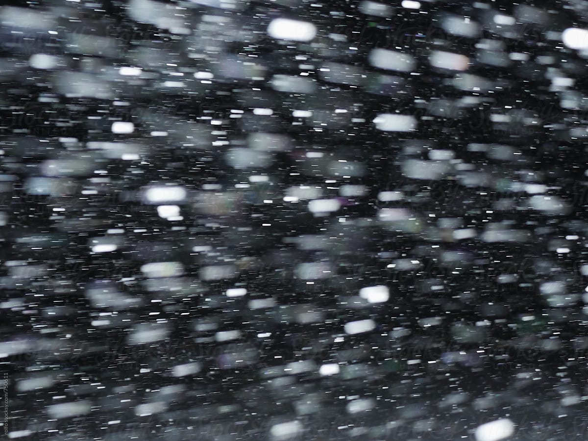 "Out Of Focus: Snowfall At Night" by Stocksy Contributor "Rolfo" - Stocksy